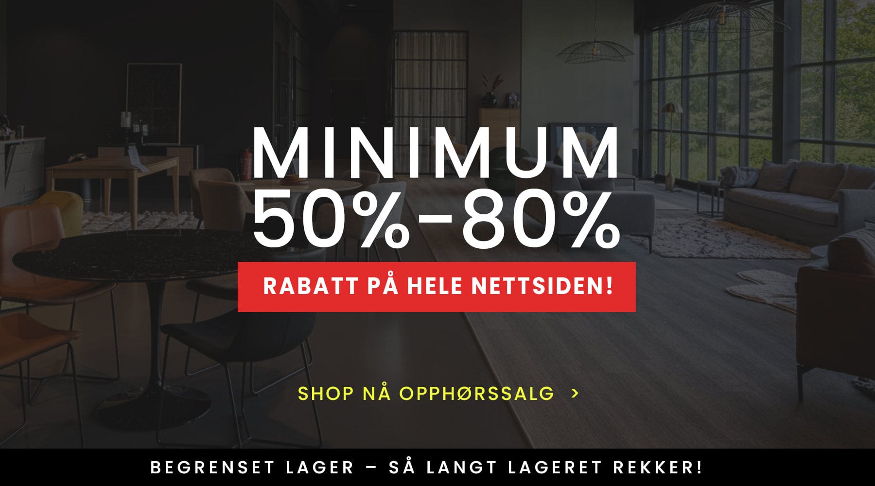 Hugna møbler på nett til stuen, spisestuen, soverommet